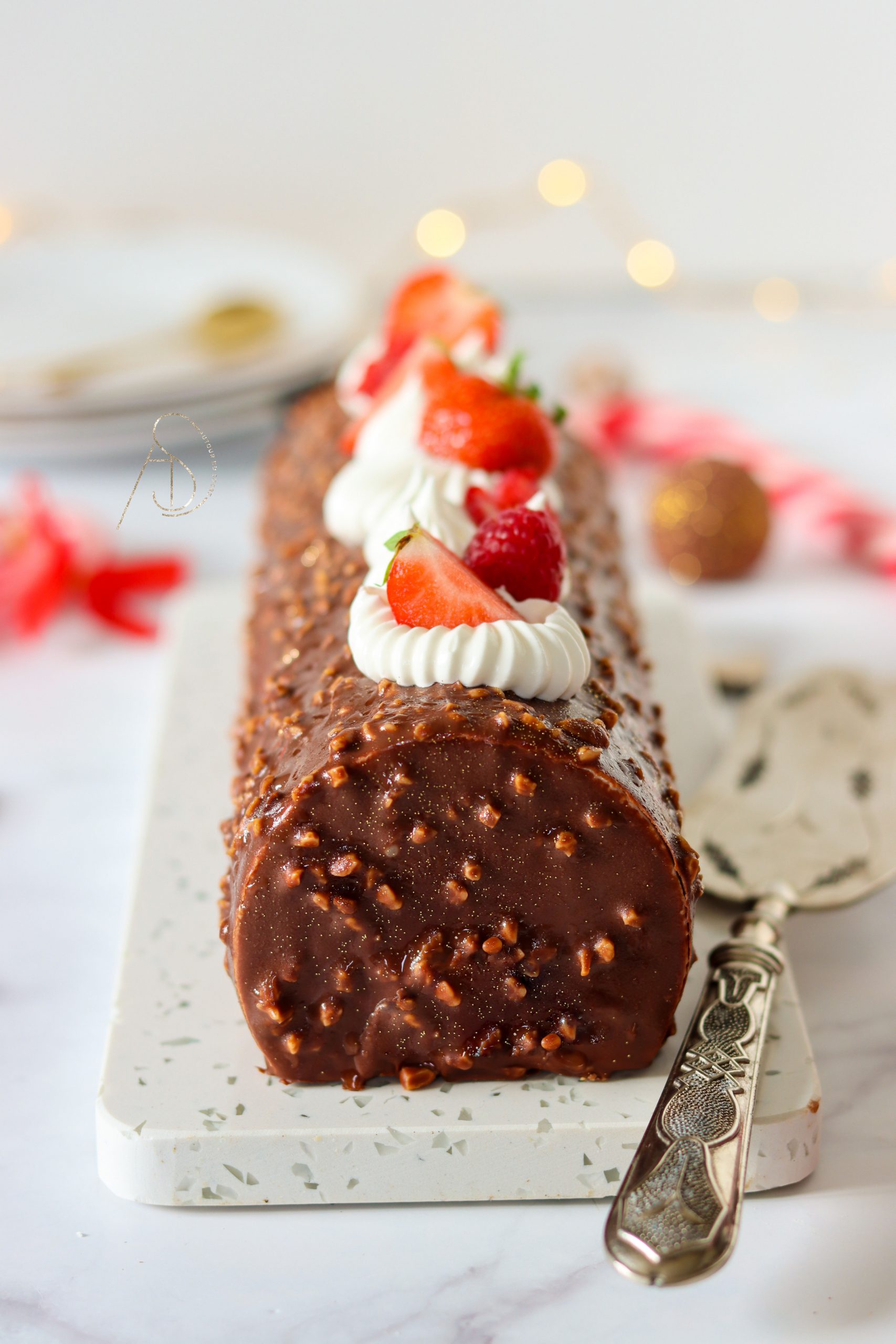 Bûche chocolat framboise • Autour du Sucre